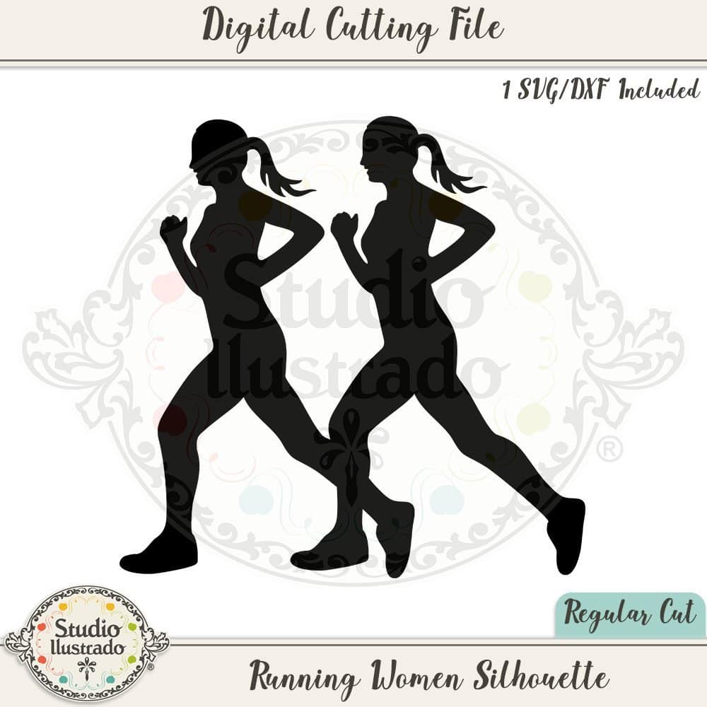 Running Women Silhouette - Studio Ilustrado