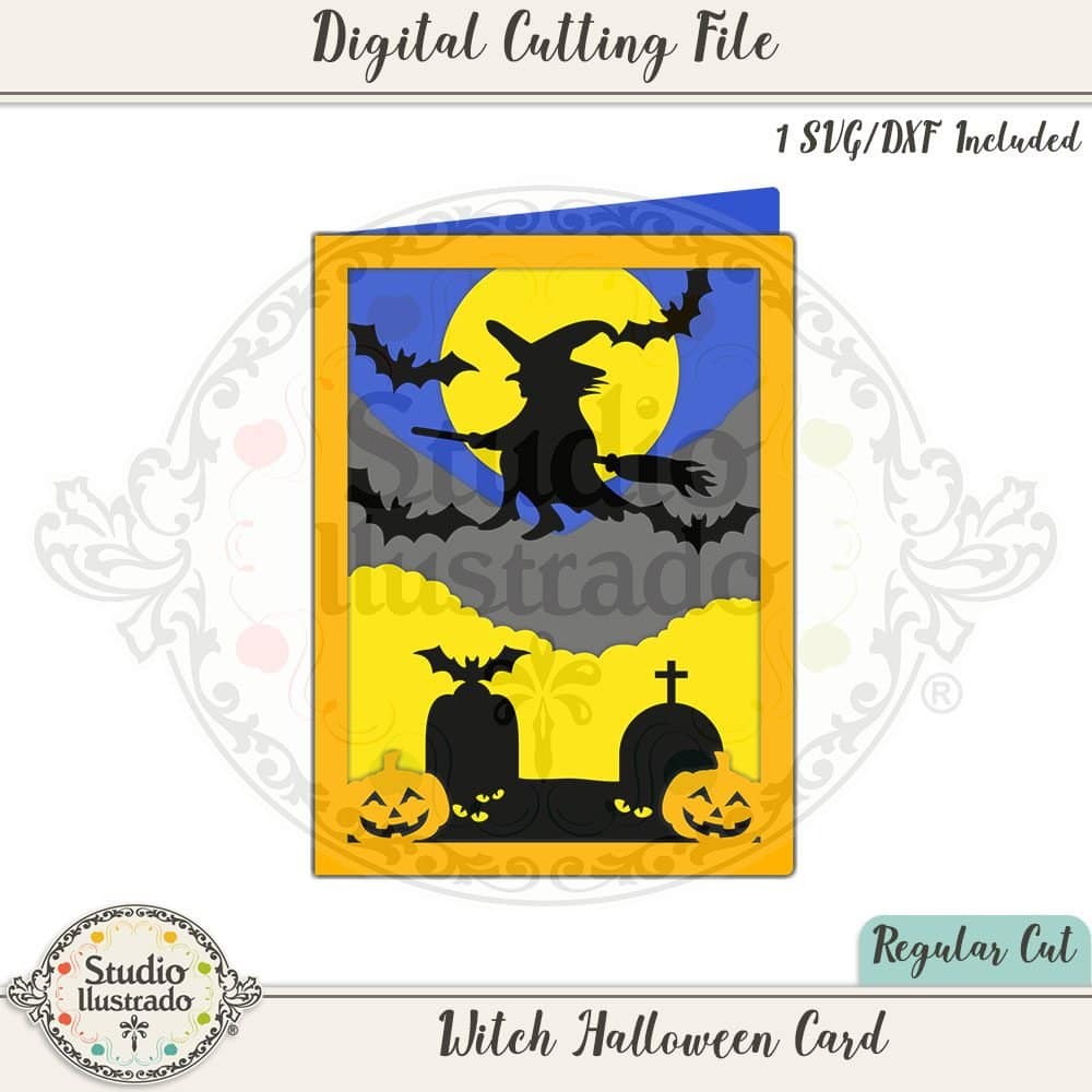 Witch Halloween Card - Studio Ilustrado